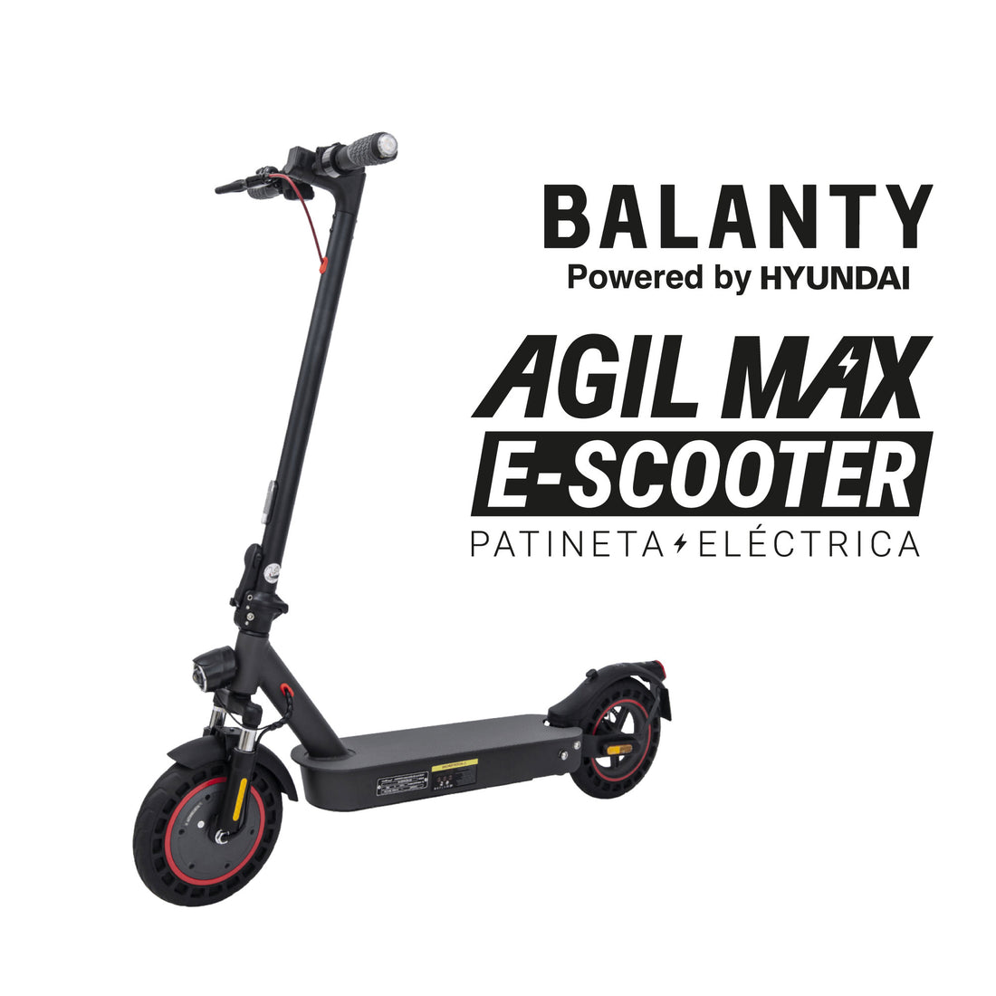 Patineta Eléctrica Powered by HYUNDAI Agil Max Negra – Hogar y Moda