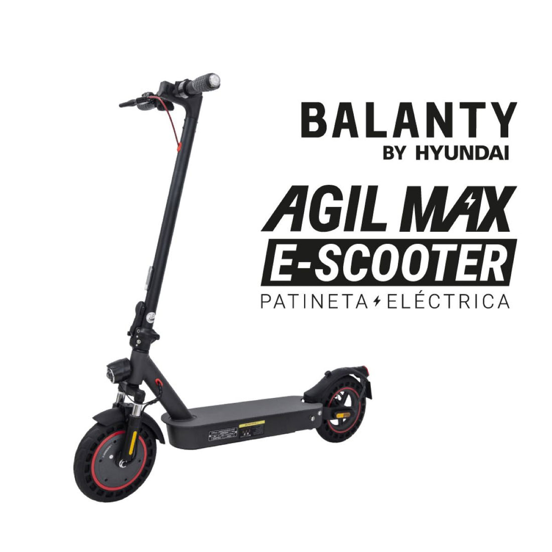 Patineta Eléctrica HYUNDAI Agil Max Negra – Hogar y Moda